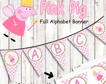 Peppa Pig Banner - Etsy