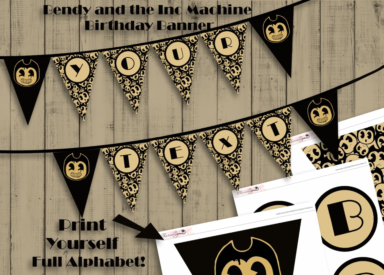 Bendy and the Ink Machine, Printable Bendy ULTIMATE PACKAGE, Favor Bag ...