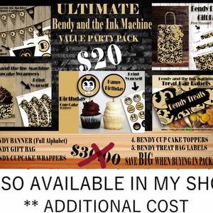 Bendy and the Ink Machine Banner, Bendy Printable Banner, Bendy ...