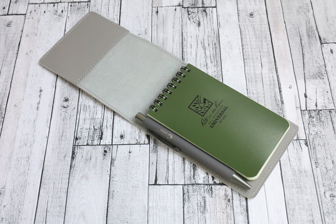 Personalized Small Genuine Leather Pocket Notebook Cover, 3" X 5" Rite ...