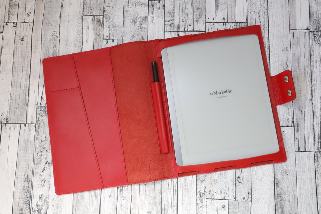 Genuine Leather Remarkable 2 Tablet Case With Pen Holder And Snap