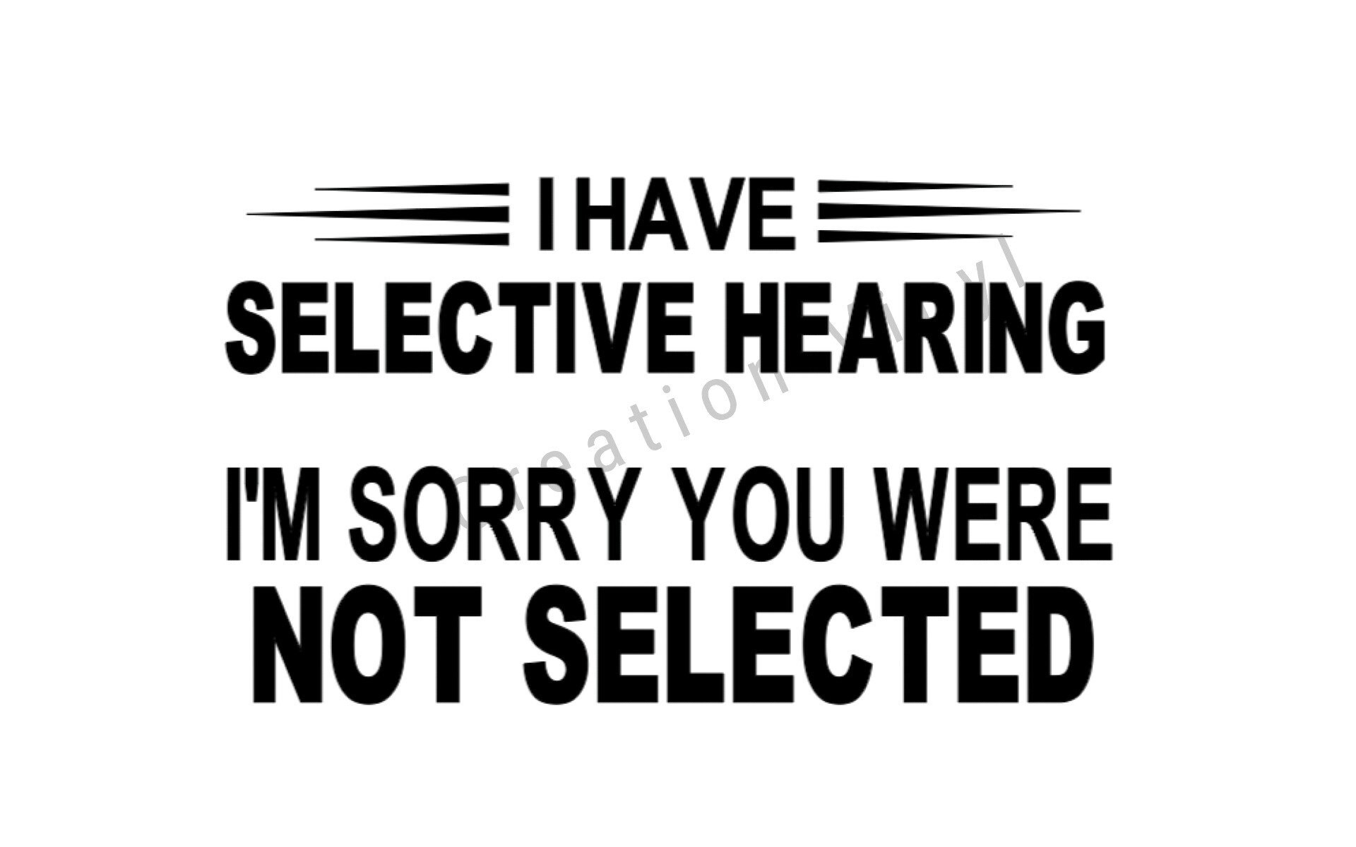 Selective Hearing - Etsy