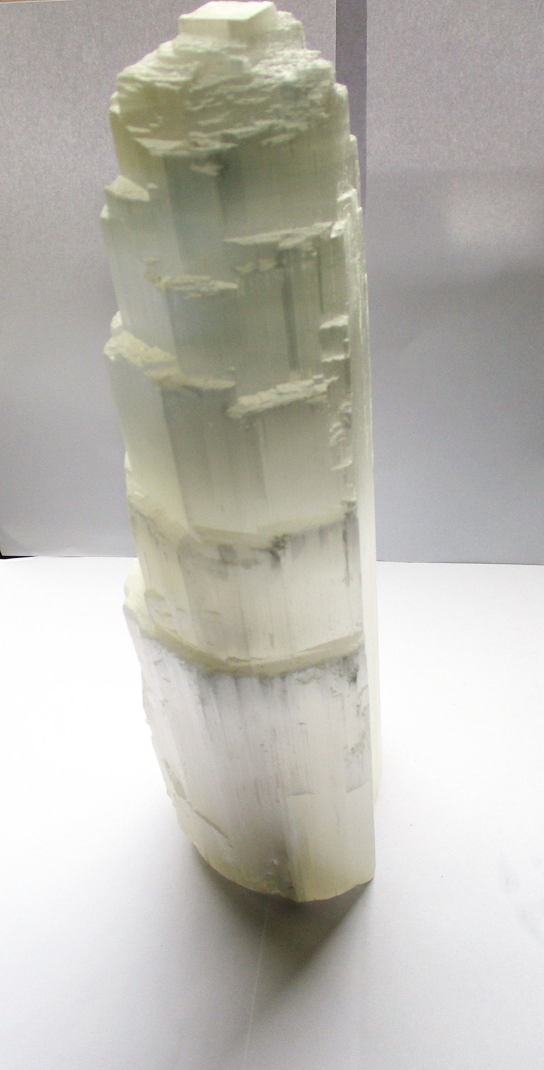 Selenite Crystal Lamp: Ice Mountain Design, Handcrafted in Morocco - Etsy