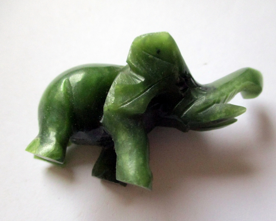 African Elephant - Hand Carved Green Verdite Stone Sculpture - Etsy