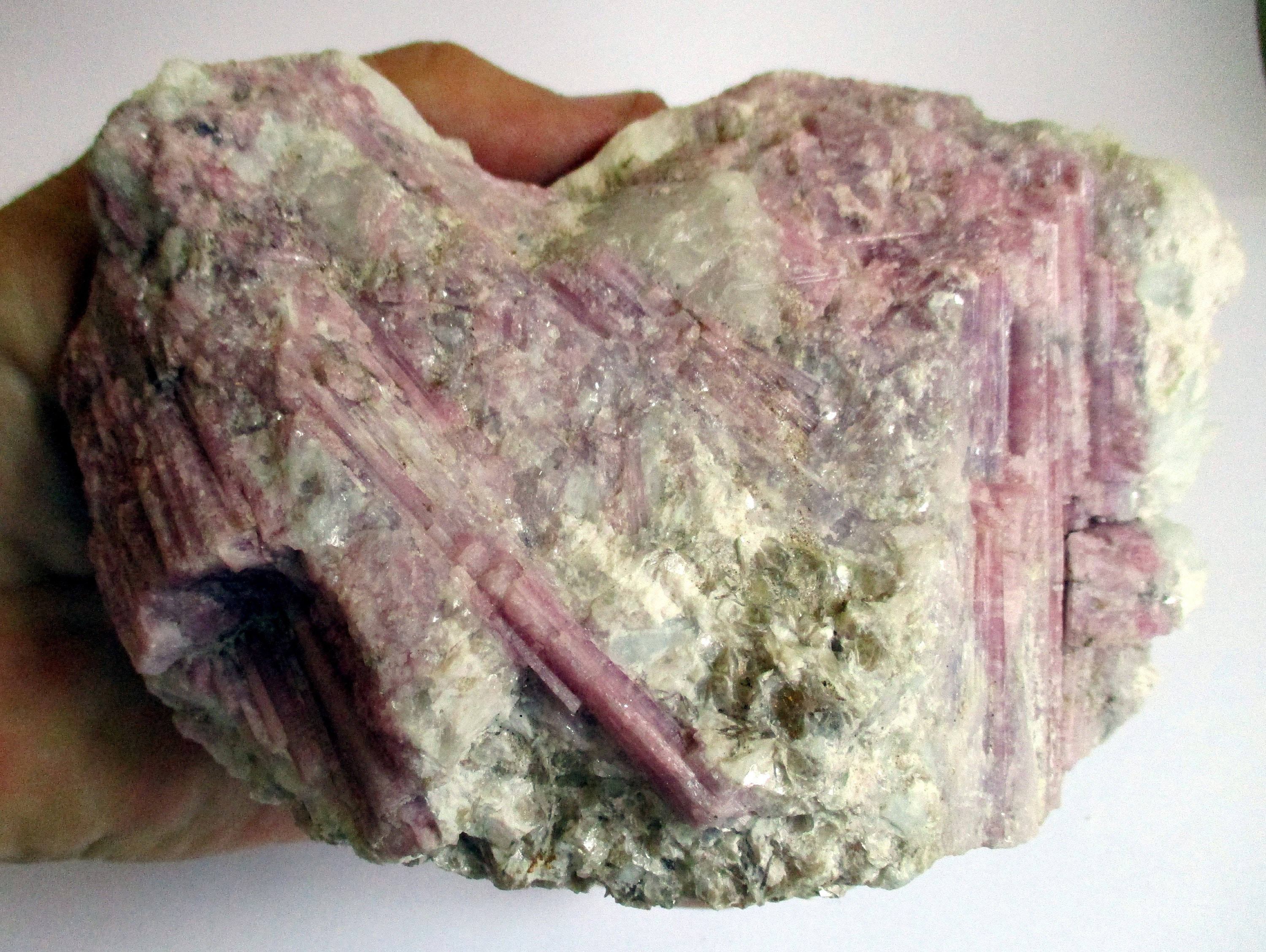Rubellite Tourmaline in Quartz and Lepidolite Mica Huge 1.34kg Nabibia ...