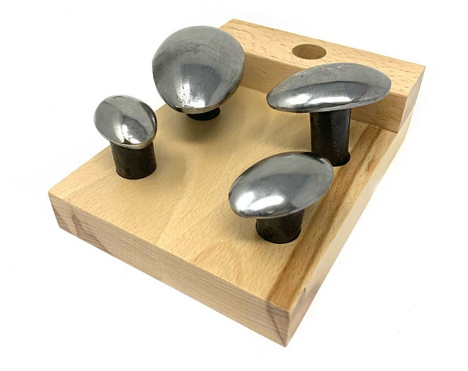 Spoon Stake Forming Set 4 Piece With Wooden Base 4 Sizes Jewellers ...