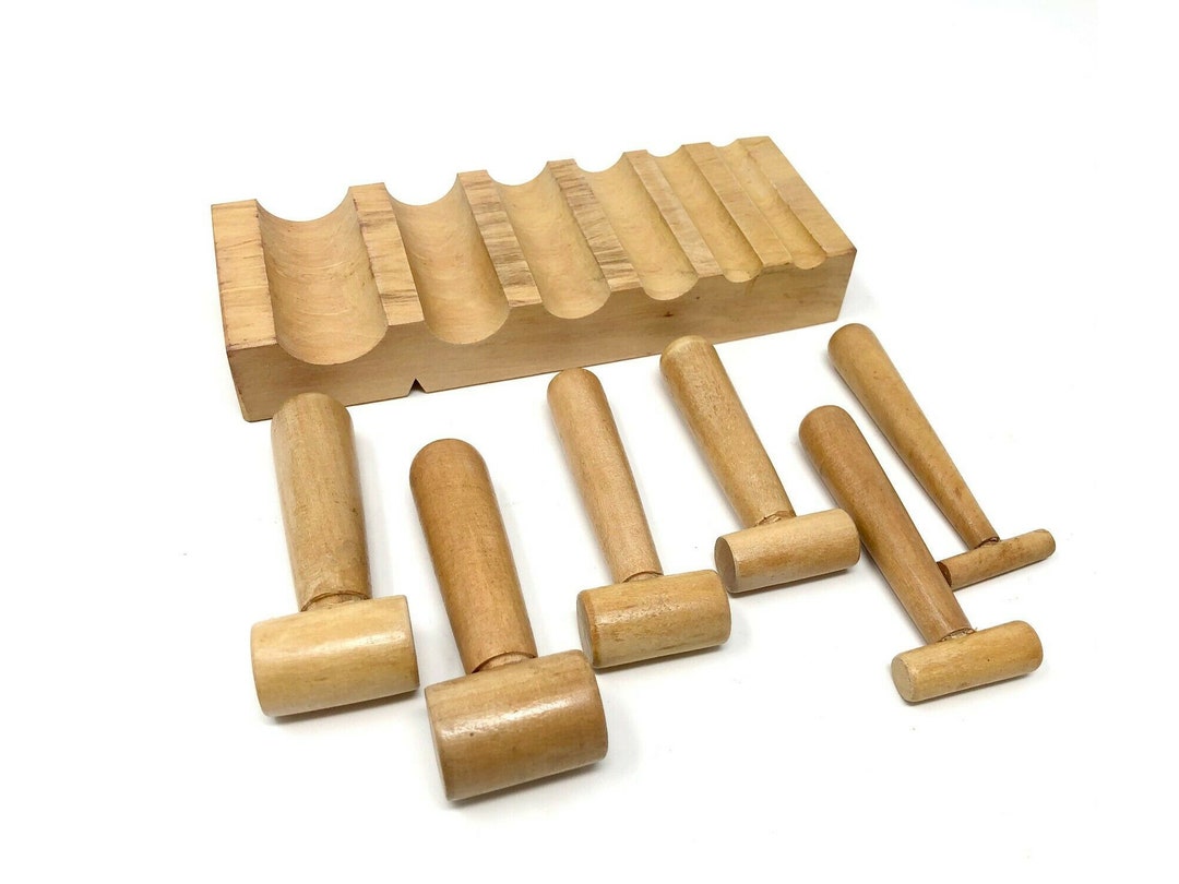 Wooden Swage Block U-channel Shape Forming Set With Bars Half Round ...