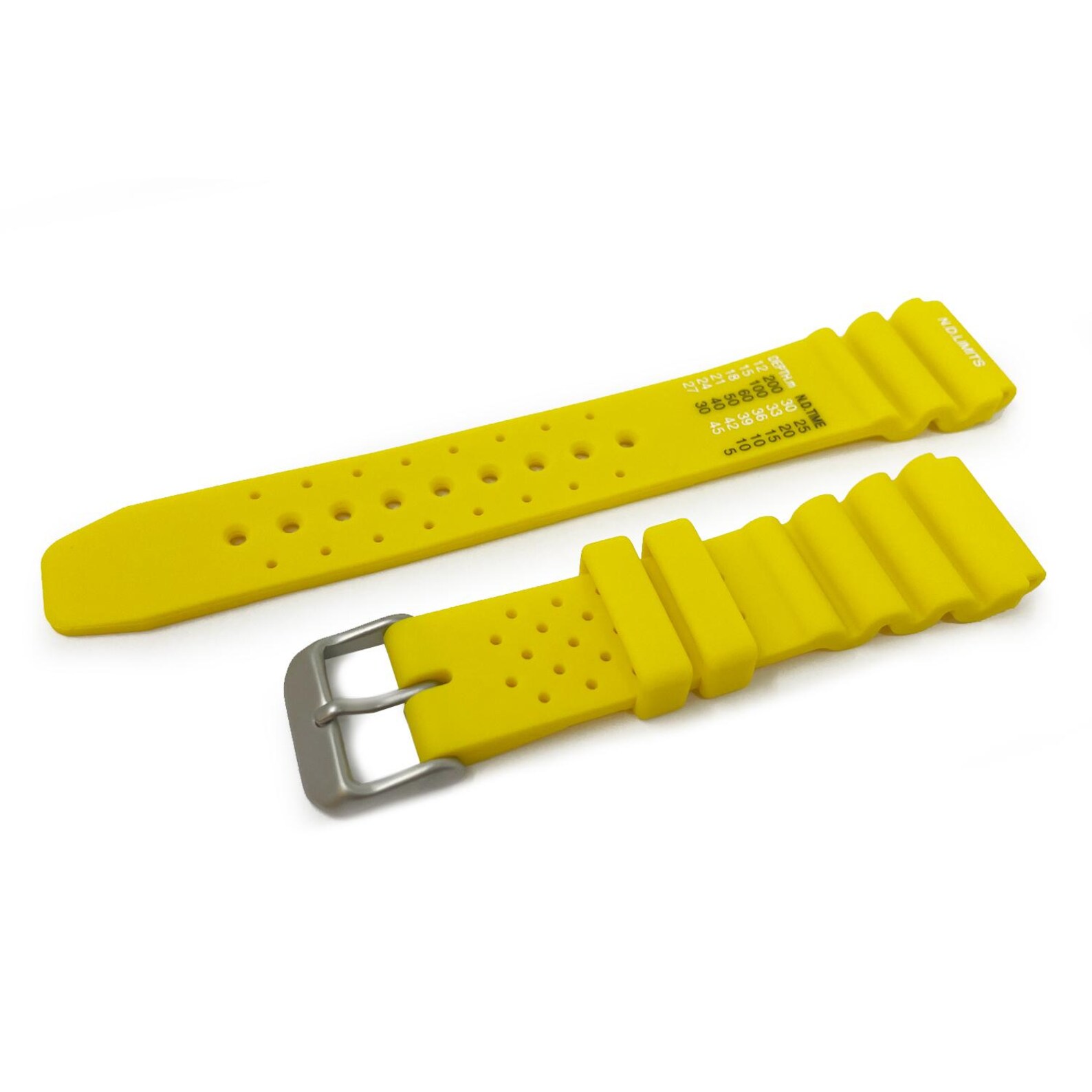 YELLOW Divers Watch Strap for Citizen ND Limits Water Sports Diving ...