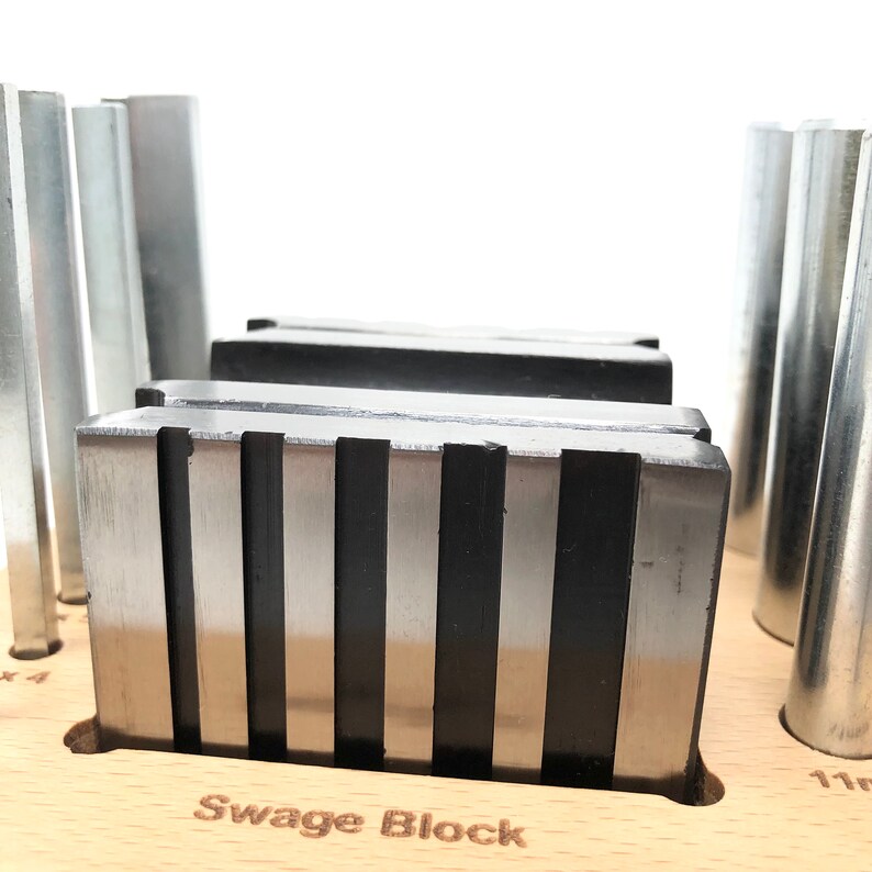 Steel Swage Block Forming Design Block & 16 Punches Shaping - Etsy