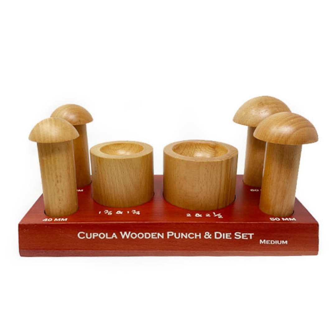 Cupola Set Wooden Punch & Die Jewellery Forming Craft Tool 40, 45, 50 ...