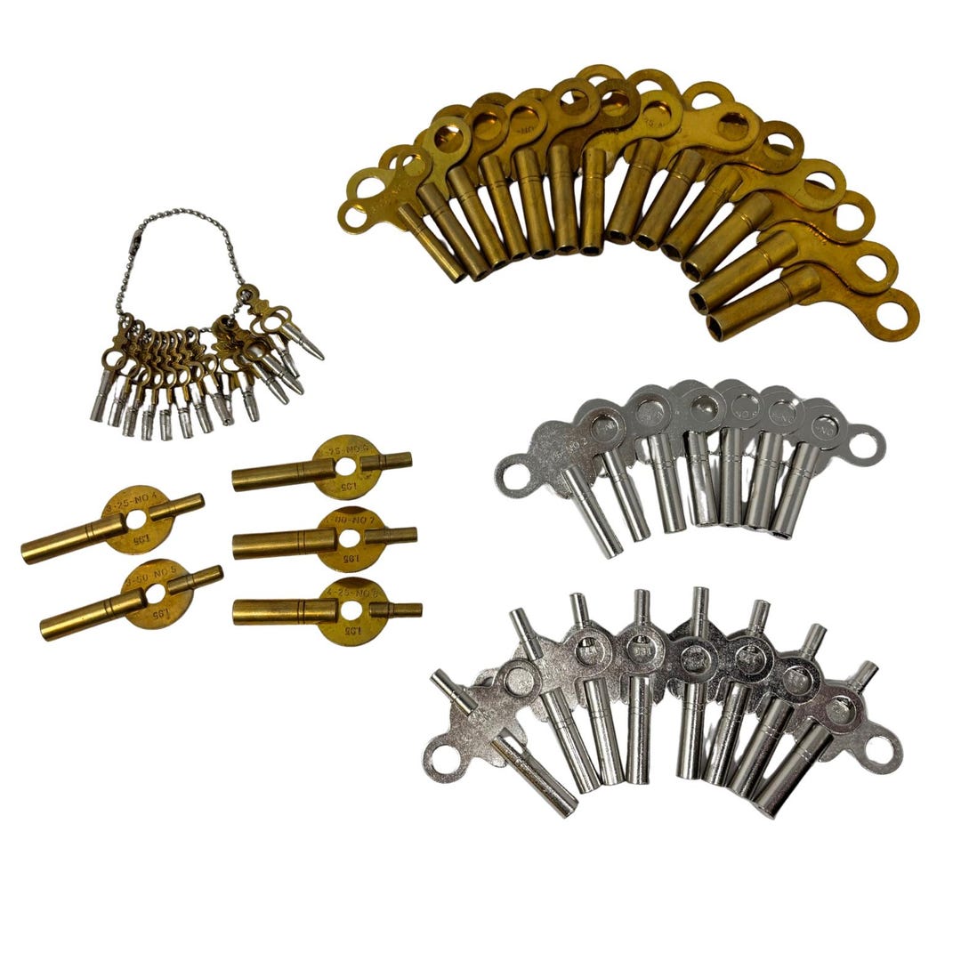 47 Assorted Clock Keys Variety Pack Multiple Sizes Clockmaking Repair ...
