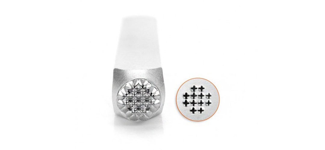 Impress Art Small Cross Texture 6mm Design Stamps Metal Stamp Punch Set ...