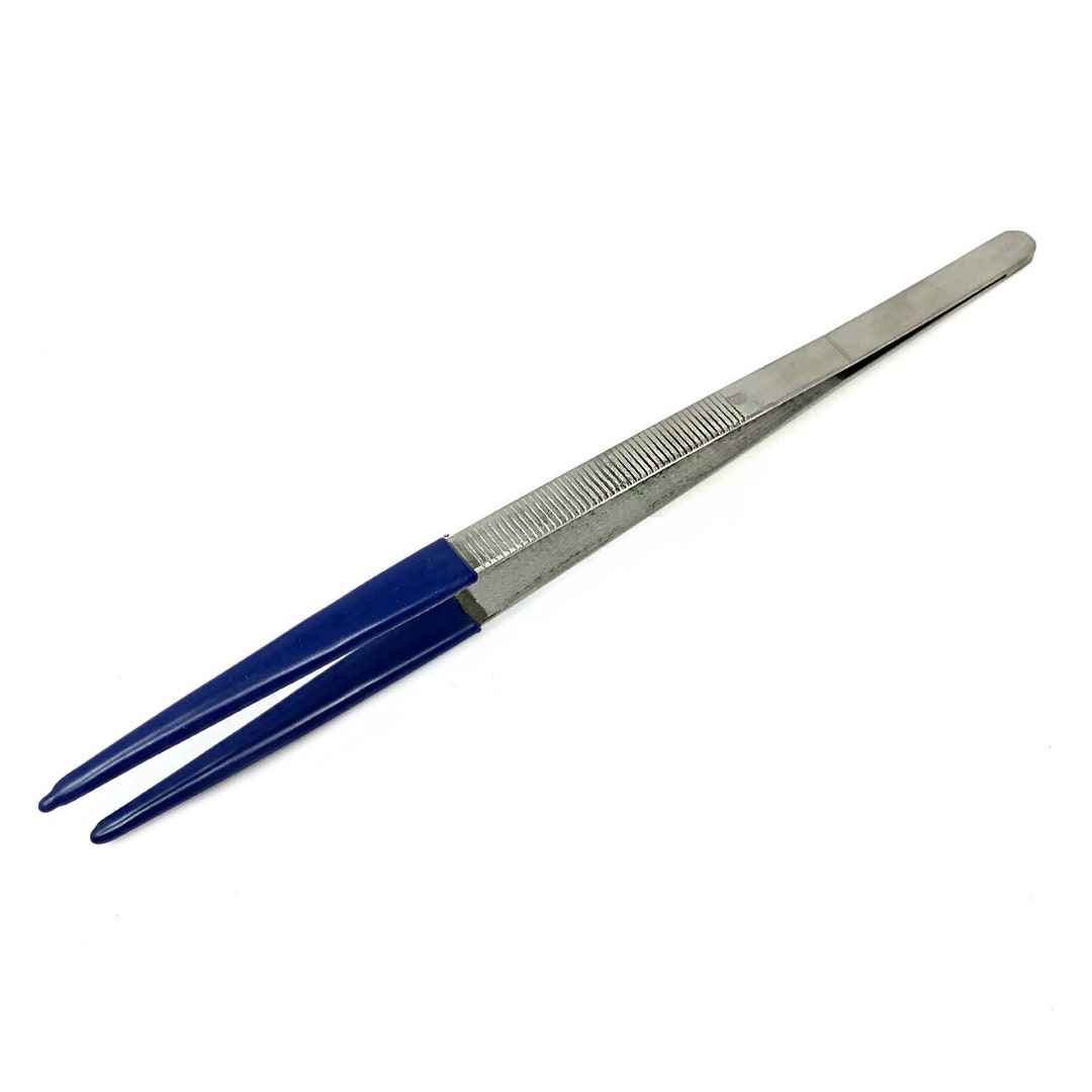 Medium Tweezers With Rubber Tips PVC Coated Jewellery Making Hobby ...