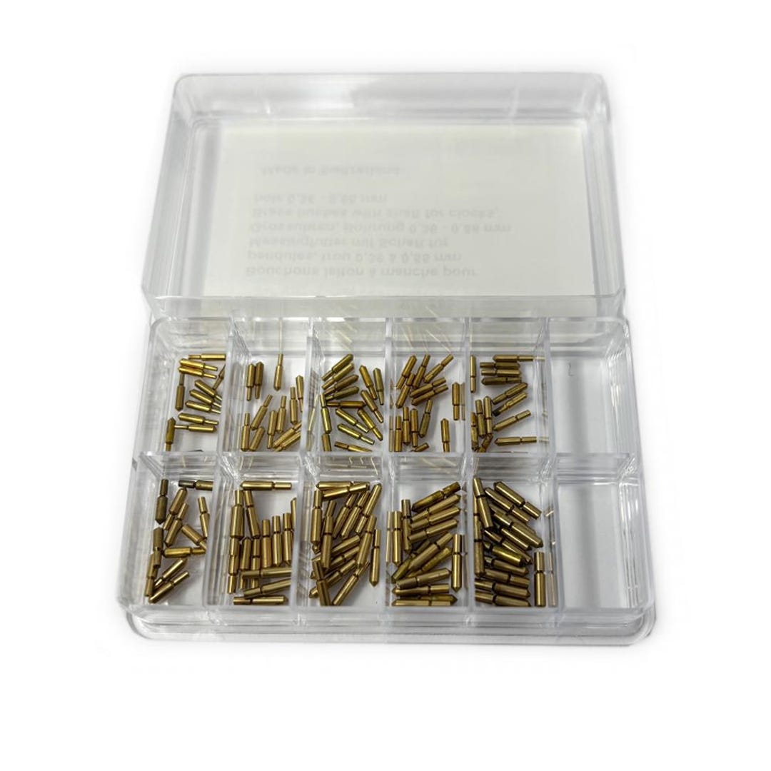 Clock Bushes for French Clocks Box Set Brass Medium 100pcs Ø 0.36 - 0.55mm Parts Clock Repair ...