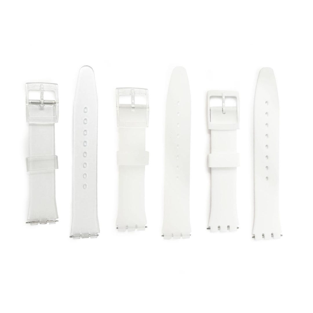 Silicone Watch Strap Swatch-style Replacement 17mm Notches - White ...