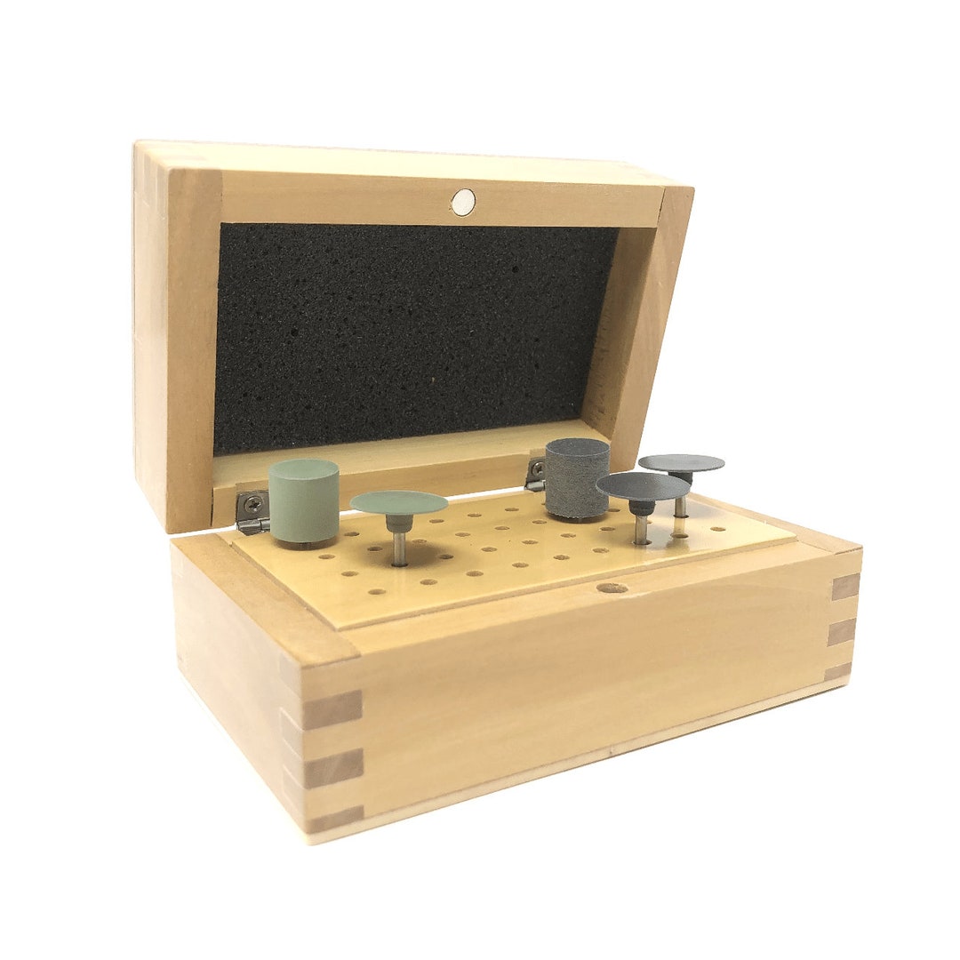 Wooden Burr Storage Box 36 Holes for Organising Bur Jewellery Making ...