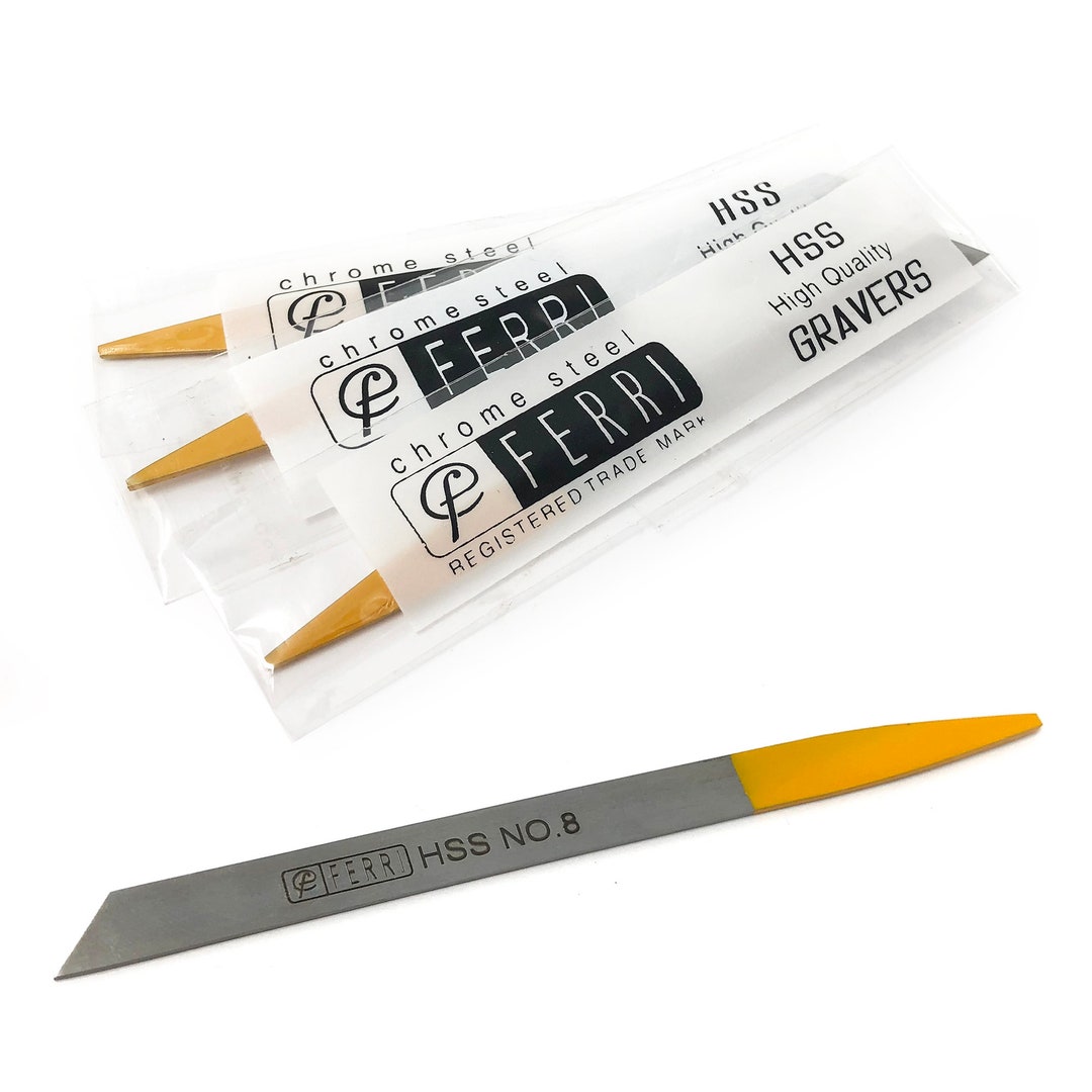 Jeweller's Gravers HSS Graver Stone Setting Engraving Onglette, Flat ...
