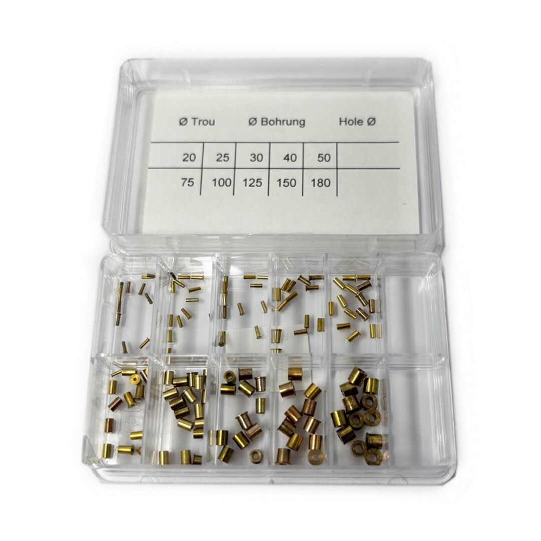 Clock Bushes for Mantel Clocks Box Set Rimmed & General 100 Pcs Ø0.2-1.8mm Parts Clock Repair ...