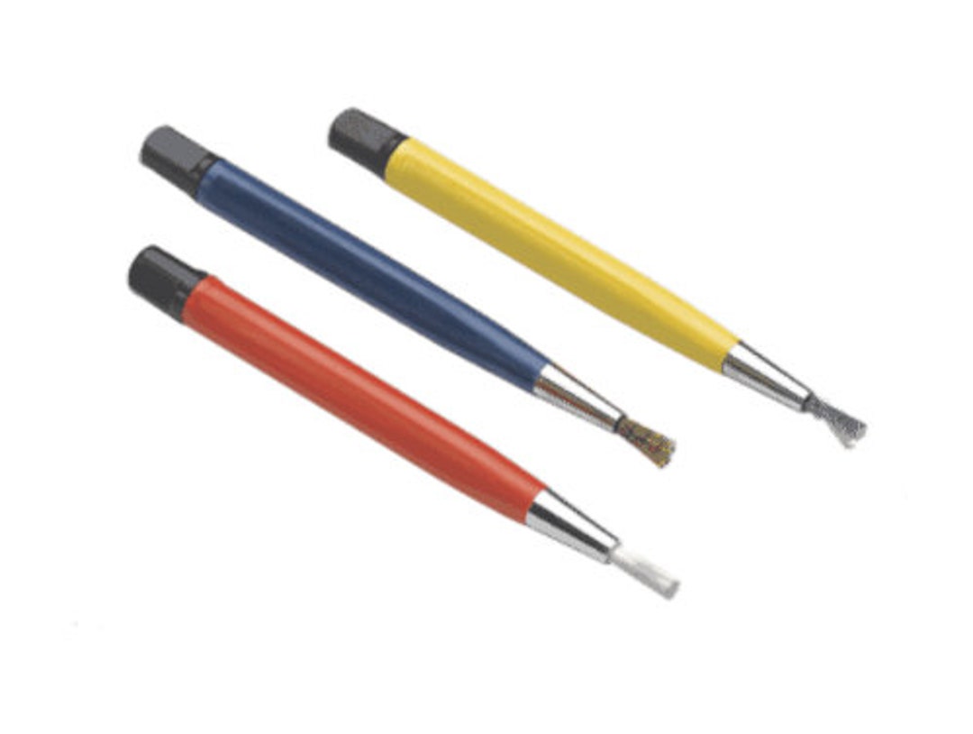Fibreglass, Brass & Steel Scratch Brush Set of 3 Cleaning Brushes Removes Dust Satin Finish for ...