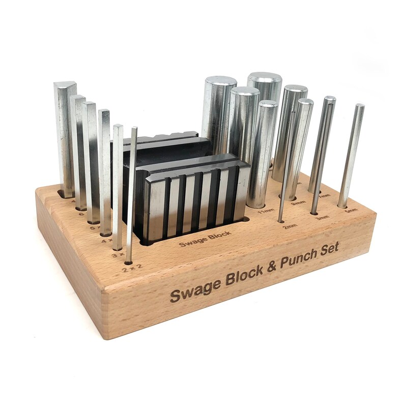 Steel Swage Block Forming Design Block & 16 Punches Shaping - Etsy