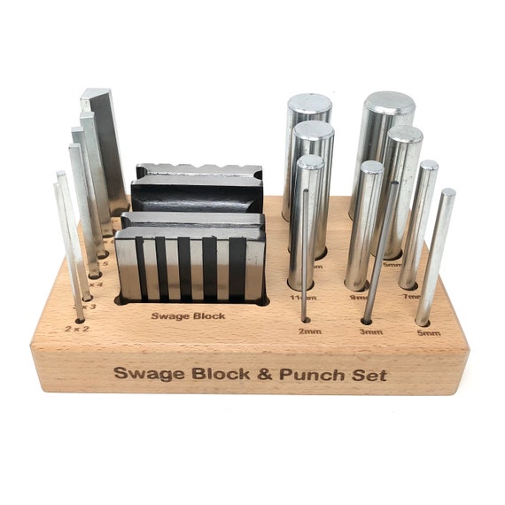 Steel Swage Block Forming Design Block & 16 Punches Shaping - Etsy