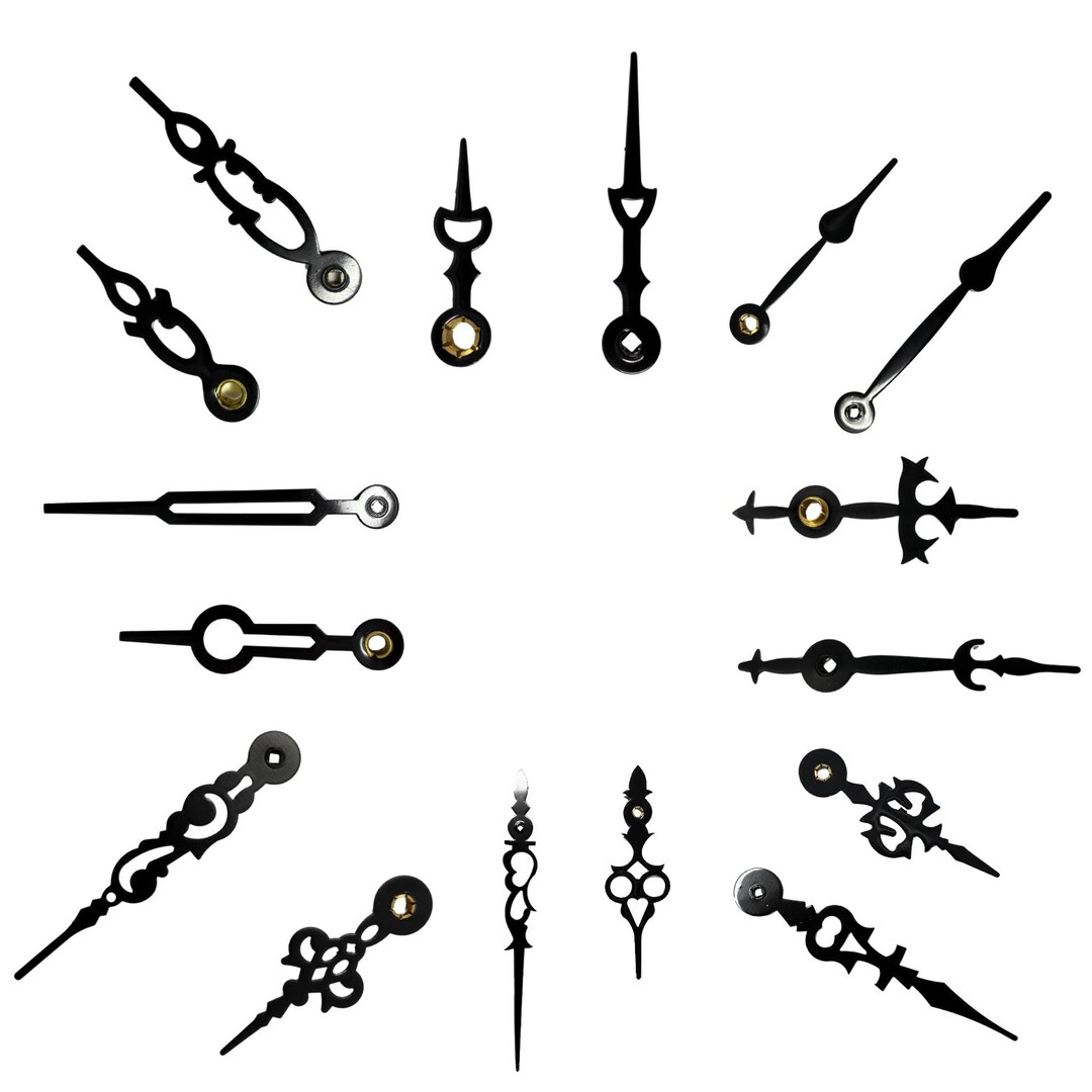 Clock Hands Minute & Hour Hands Black Painted Iron Fancy Serpentine ...