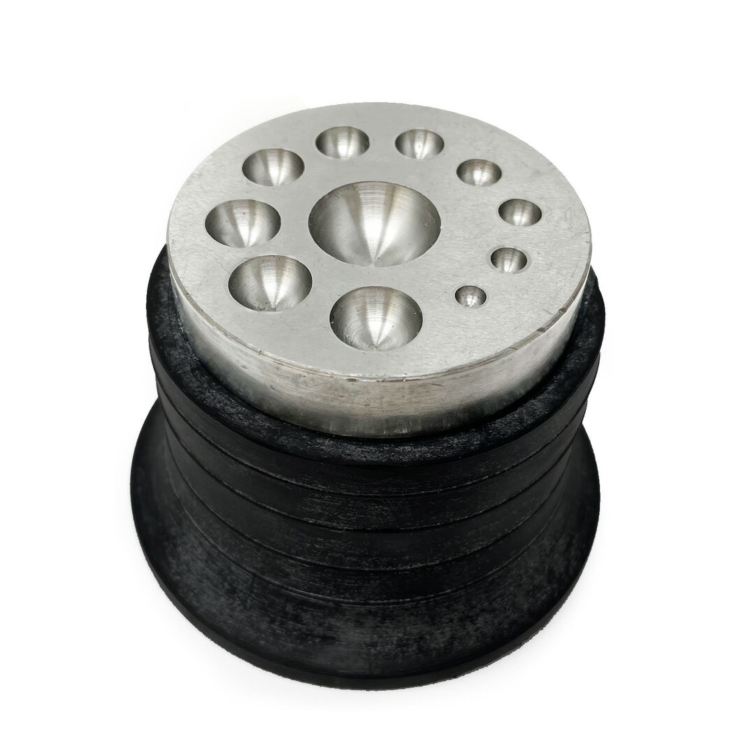 Dapping Doming Block With Rubber Base Steel Swage Disc Jewellery ...