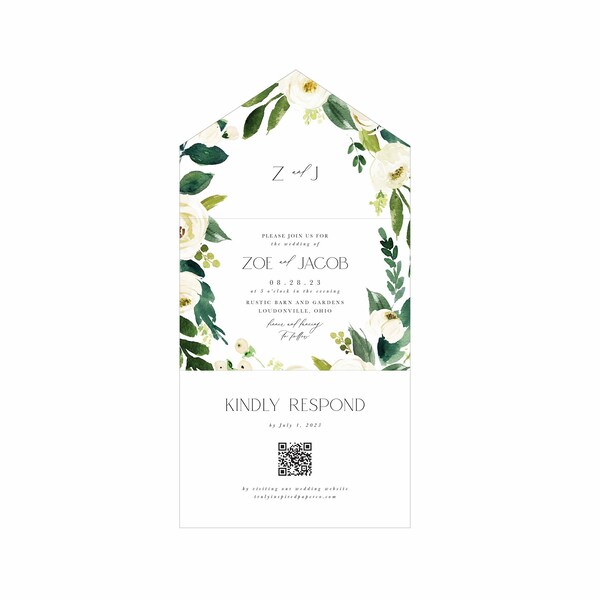 Wedding Invitation All in One Qr Code - Etsy