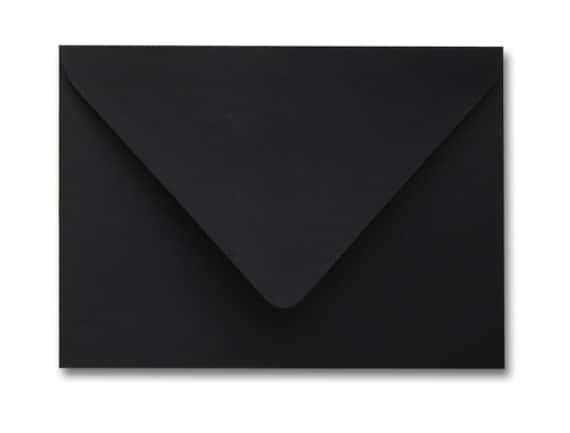 Black Envelopes Size A7 or A6 Pack of 25 - Etsy