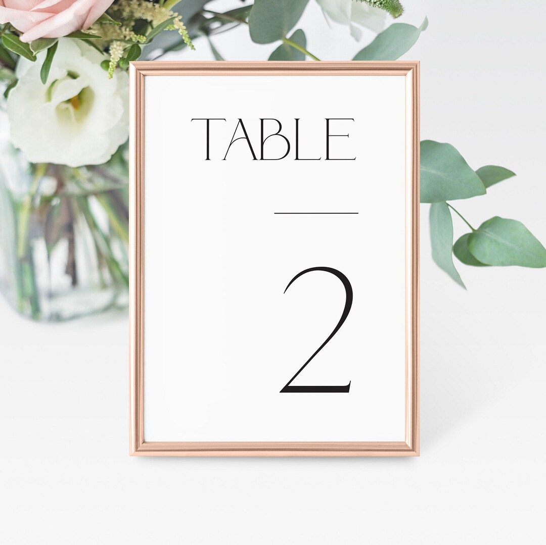 PRINTED Table Number Cards, Wedding Table Numbers - Etsy