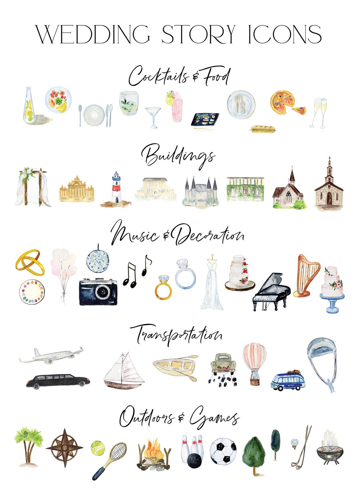 Custom Watercolor Wedding Welcome Card: Itinerary (4x6 Printed) - Etsy