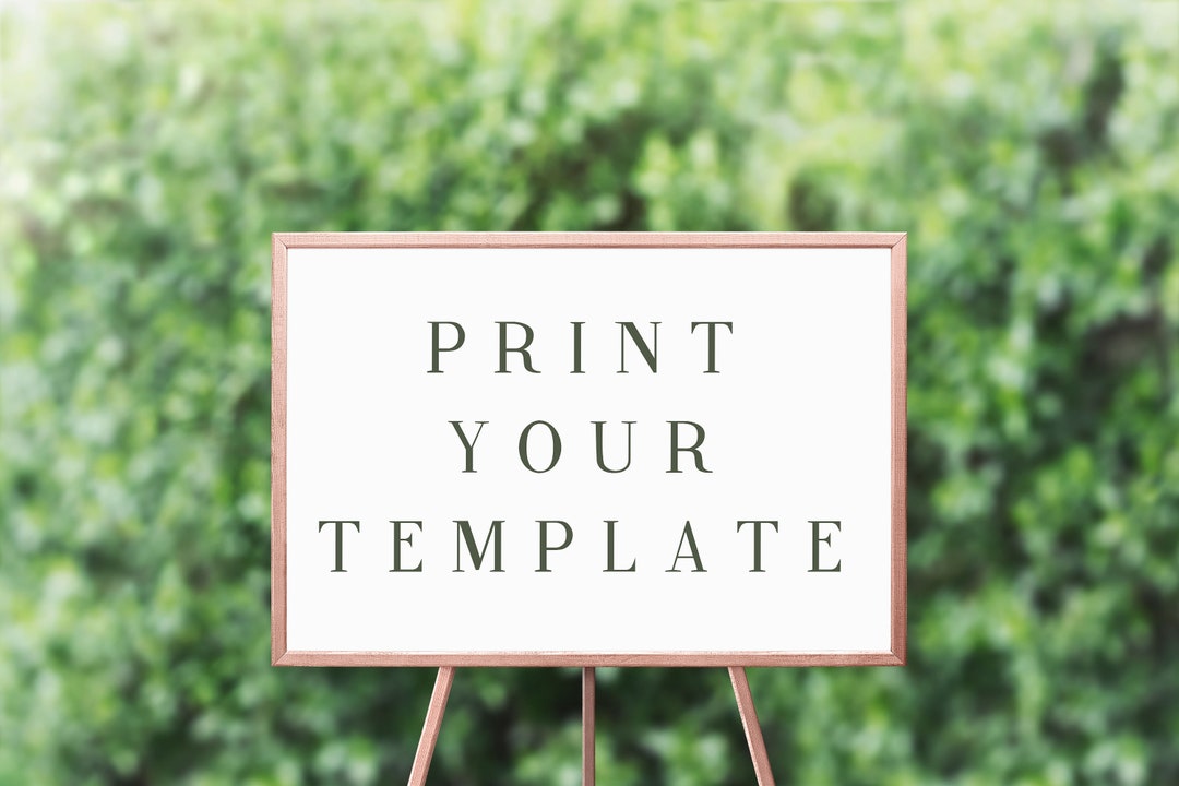 Print Your Wedding Signage, Print Your Template, Wedding Welcome Sign ...