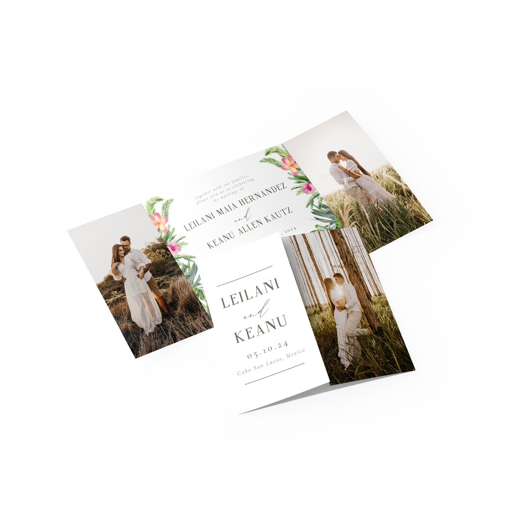 Gate Fold Wedding Invitation: Unique Folded Invite - Etsy