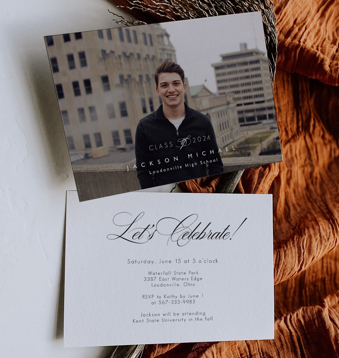 Graduation Announcement, Graduation Invitation, Photo Graduation ...