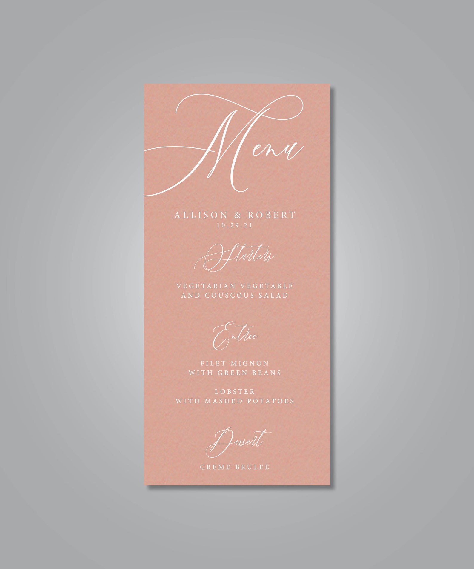 Menu, White Ink Printed Menu, Wedding Menu, Menu Printing, Black Menu ...