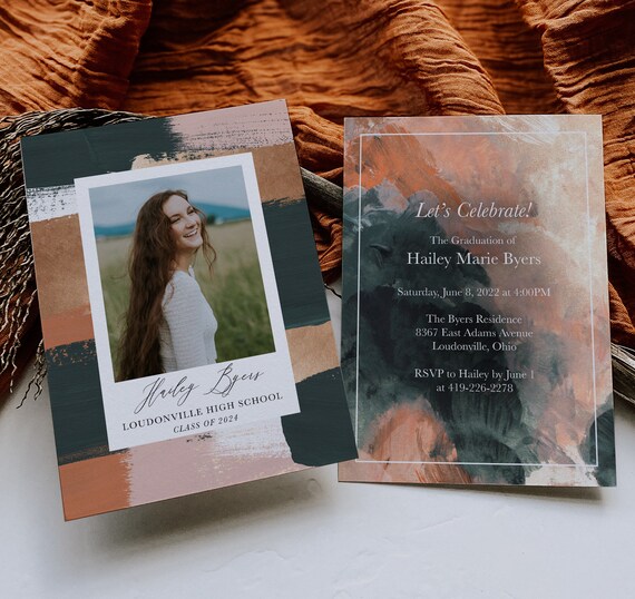 Two Sided Photo Graduation Cards