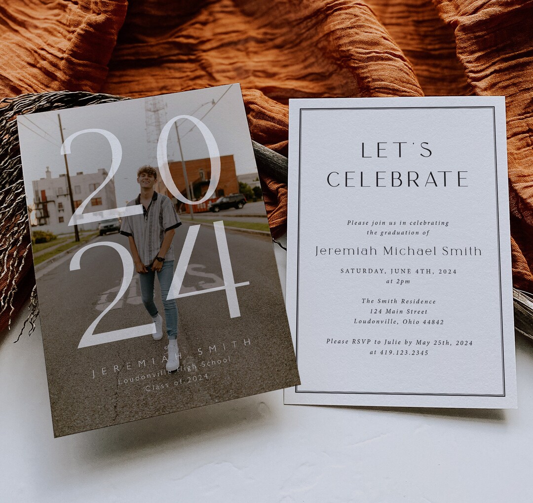 Graduation Announcement, Graduation Invitation, Photo Graduation ...