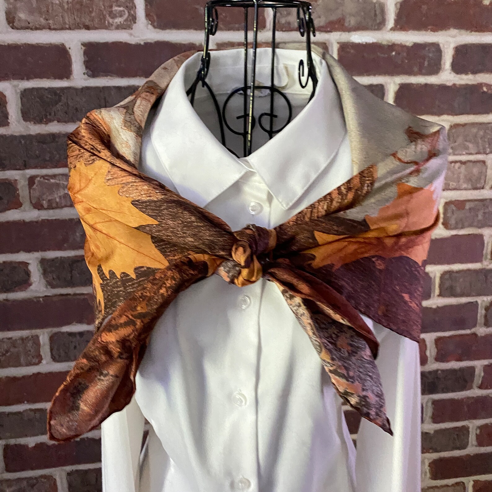 Vintage Escada Silk Scarf: Fall Foliage Design, 80s Style - Etsy