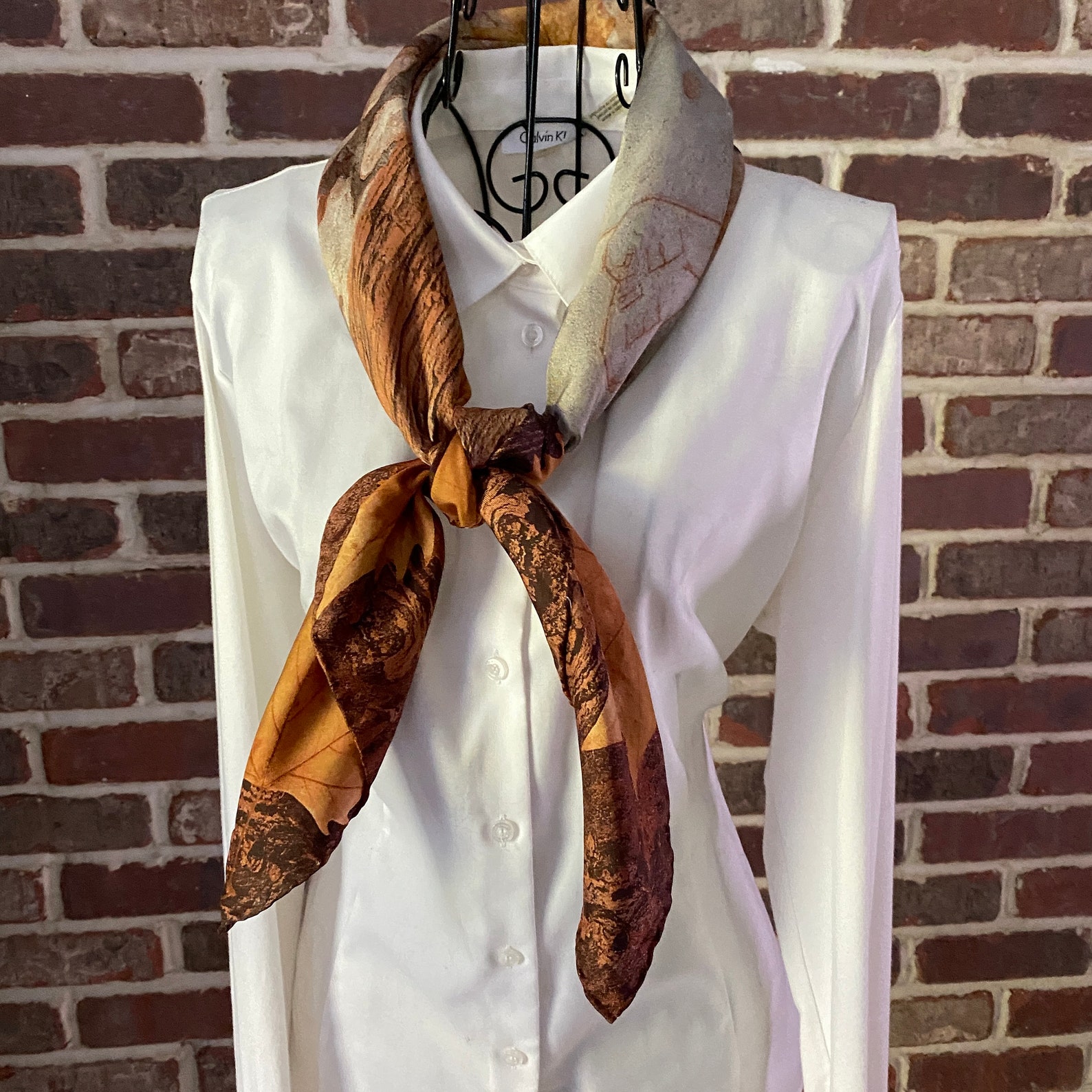 Vintage Escada Silk Scarf: Fall Foliage Design, 80s Style - Etsy