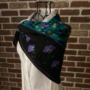 Vintage Georigou Scarf Floral Print, Maximalist Design With Snowpea ...