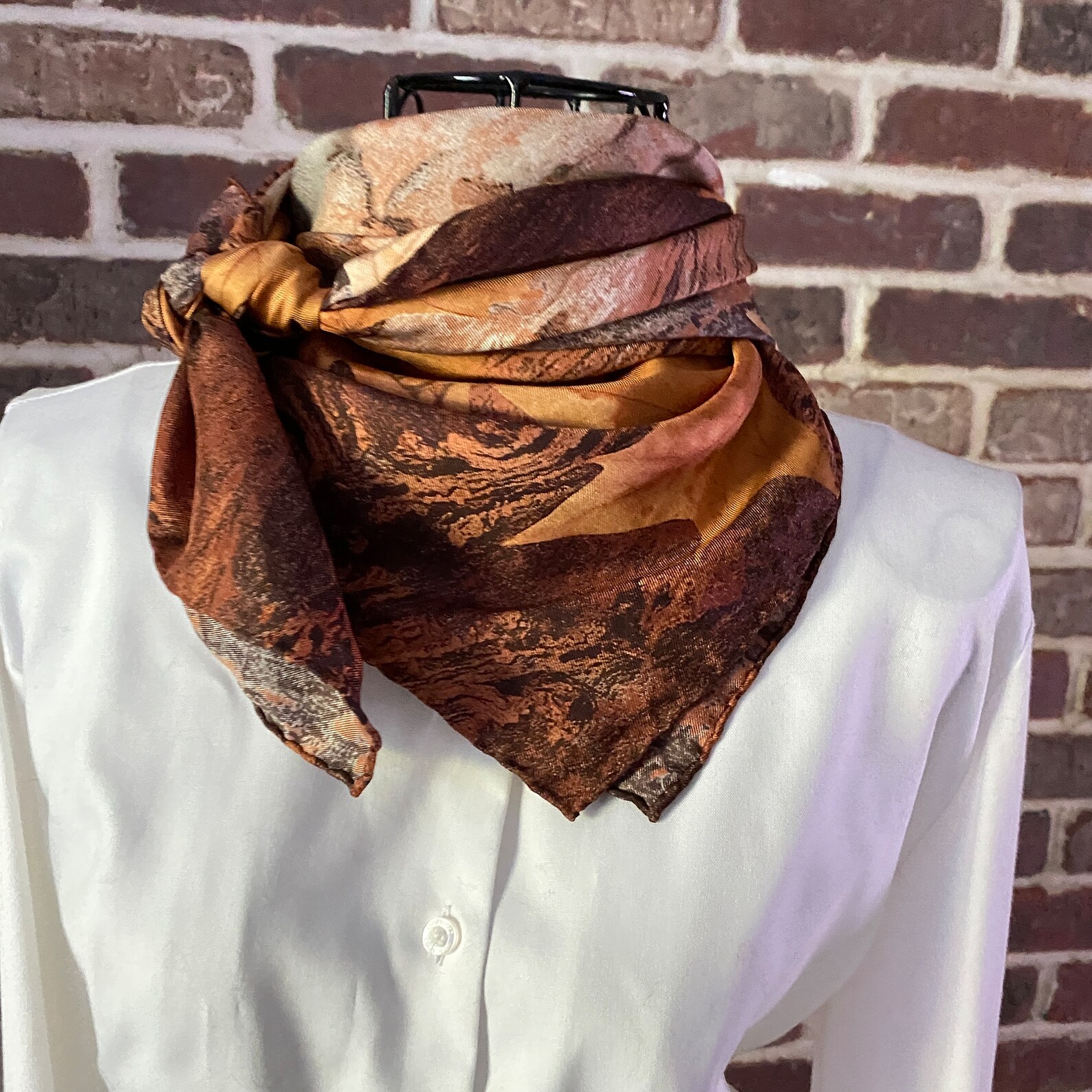 Vintage Escada Silk Scarf: Fall Foliage Design, 80s Style - Etsy