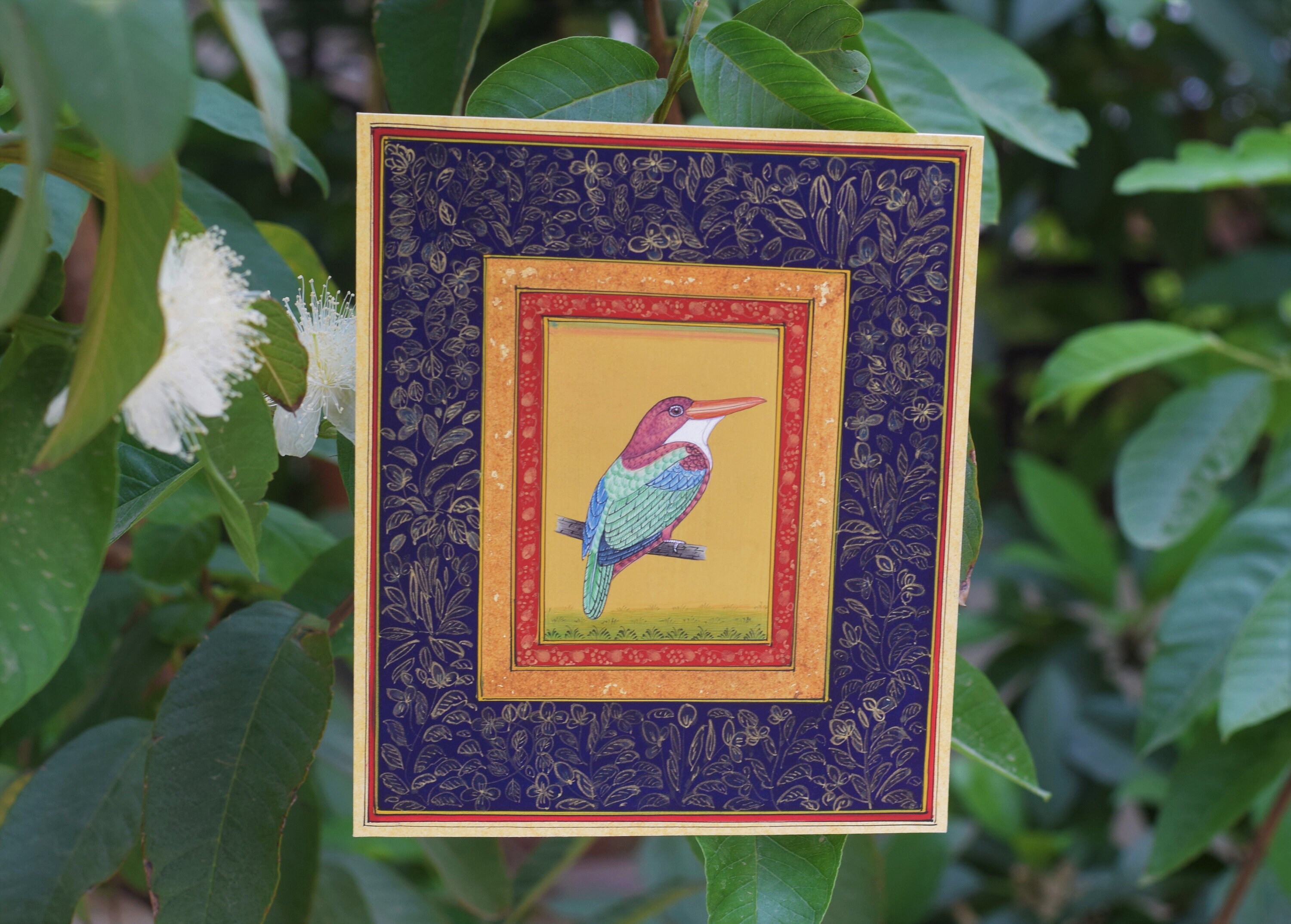 Hand Painted Miniature Painting With Gold Vibrant Border on - Etsy UK
