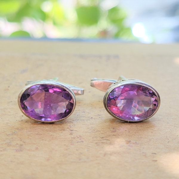 Amethyst Cufflinks - Etsy