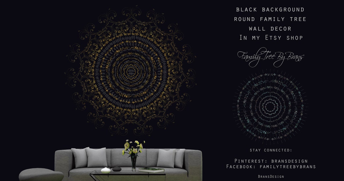 Yellow Retro Ancestry Family Tree Mother's Day Gift - Etsy