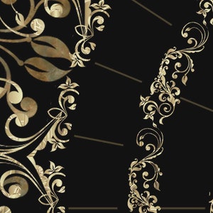 Family Tree Wall Art Gold Black Family Tree Template, Family Gift With ...