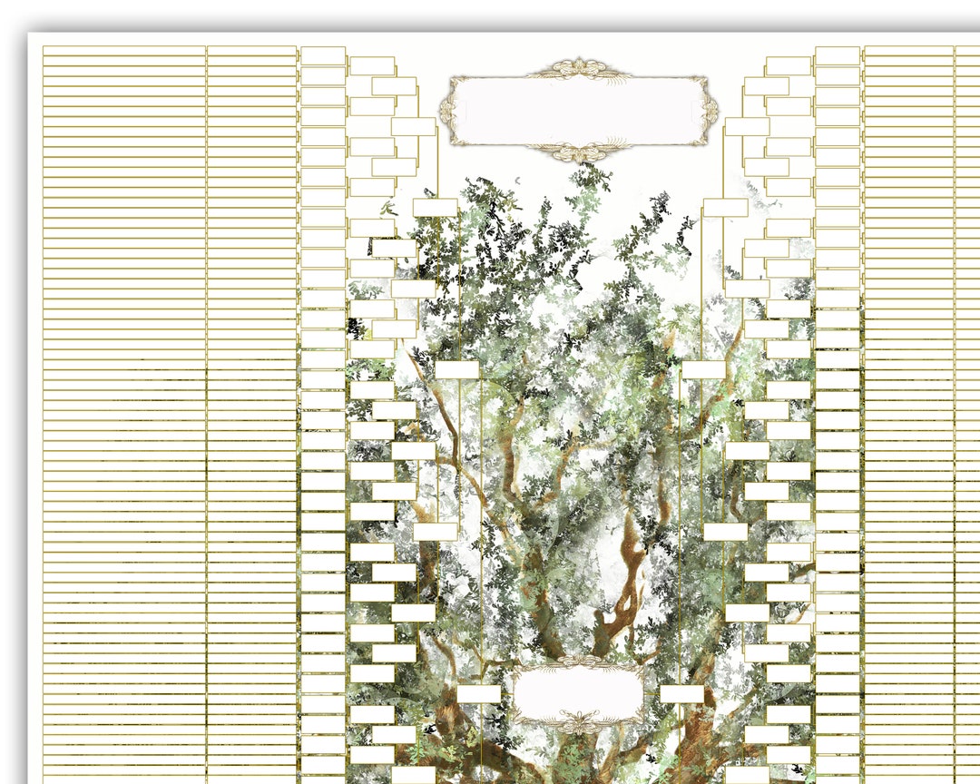 10 Generation Family Tree Template Much Names Family Gift Whole Family ...