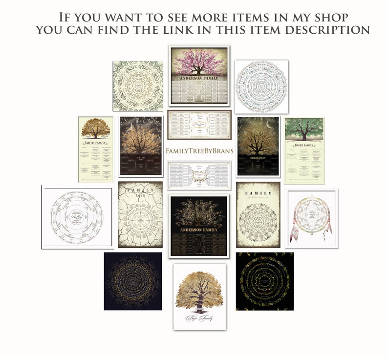 Family Tree Fillable Template. Ancestor Family Tree 5 - Etsy