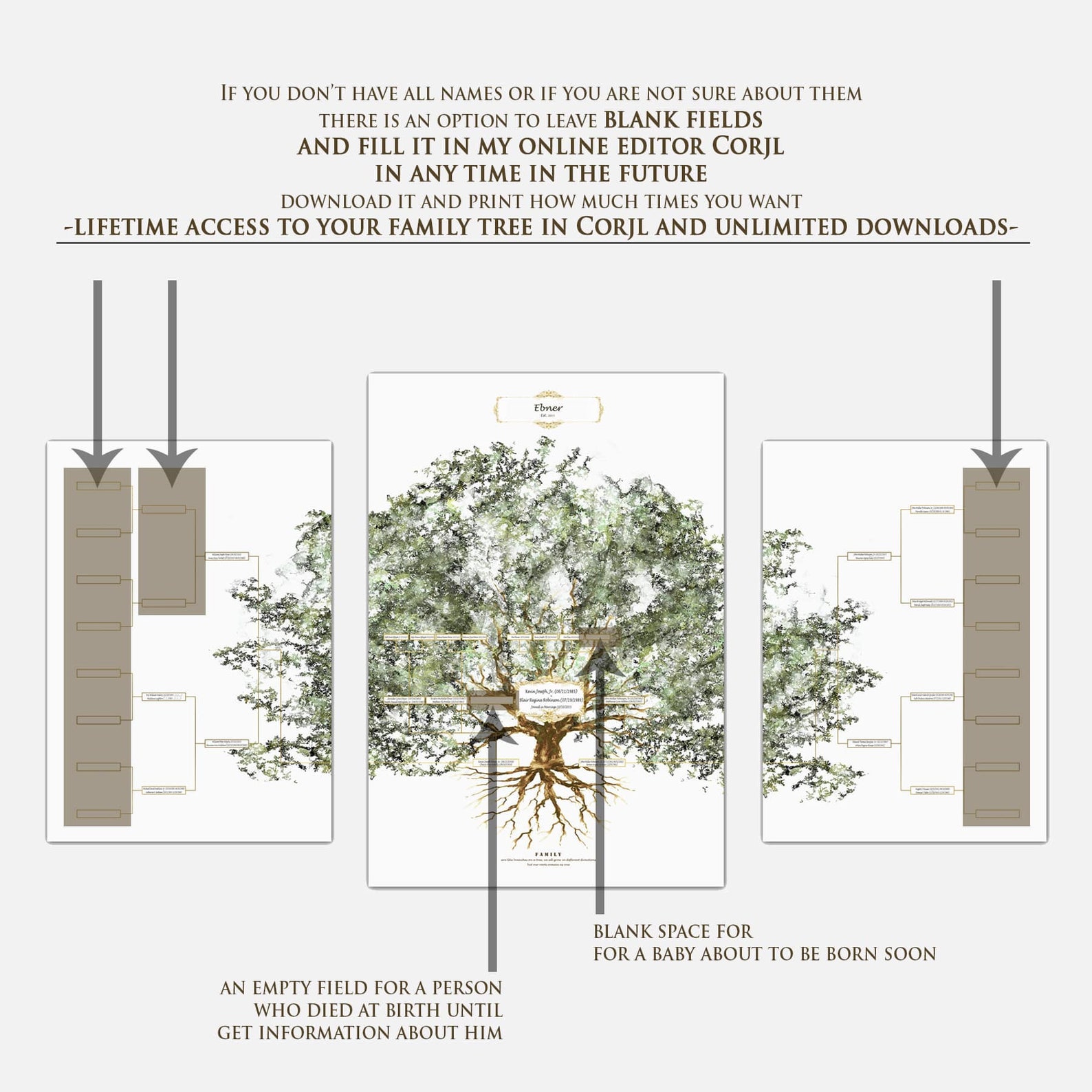 There is No More Unique Family Tree Than This 3 Pieces - Etsy