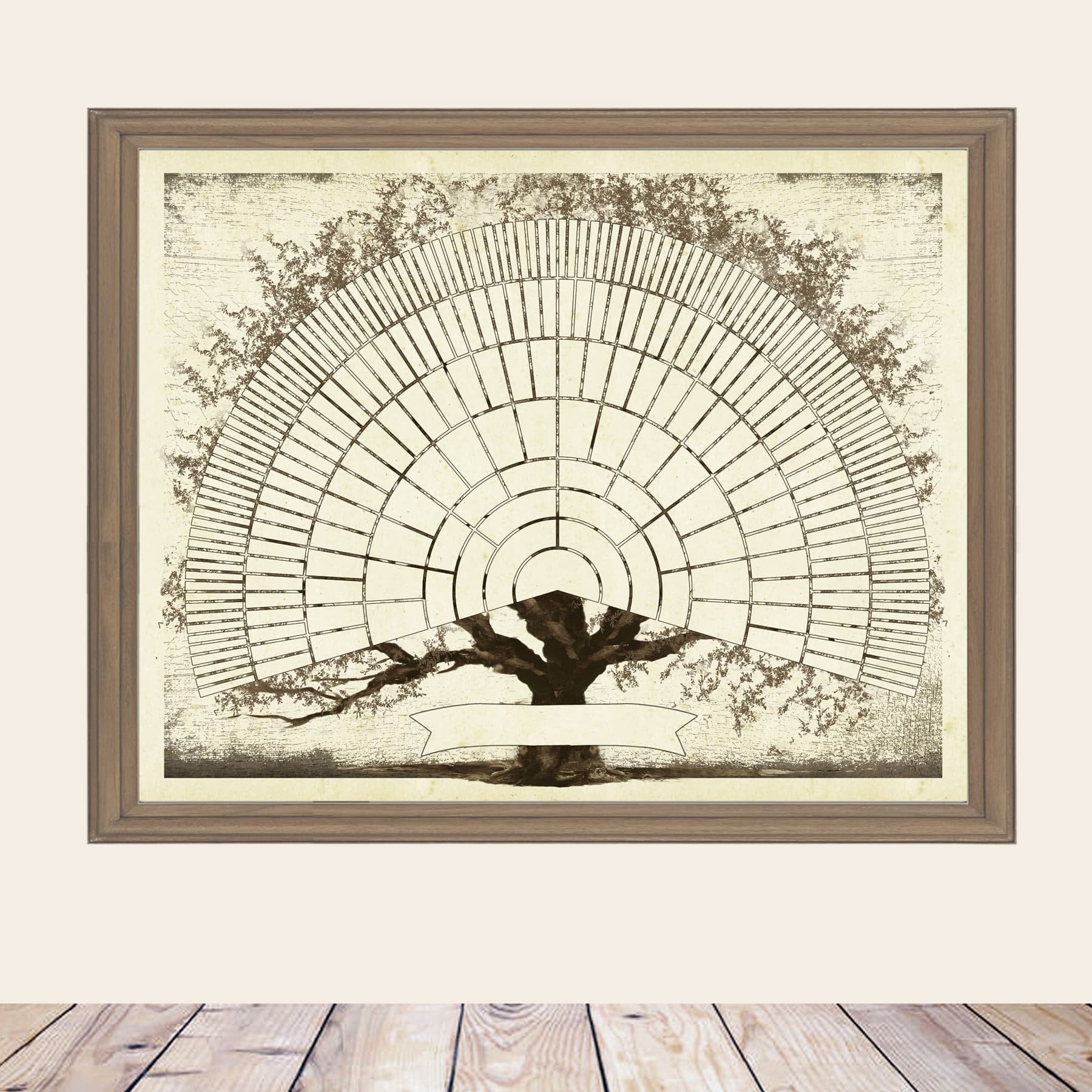 Family Tree Fan Chart 8 Generation Blank PDF Family Tree - Etsy