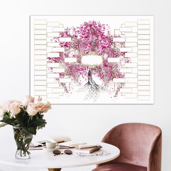 Family Tree 5 Generation. Family Tree Fillable Template. - Etsy